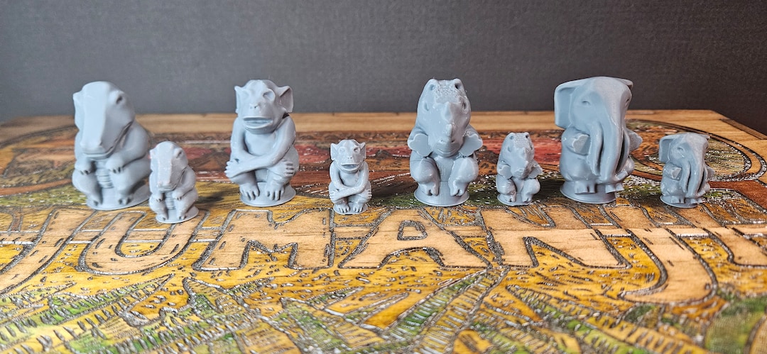 Jumanji Game Pieces Set 3D Printed - Unpainted - Etsy