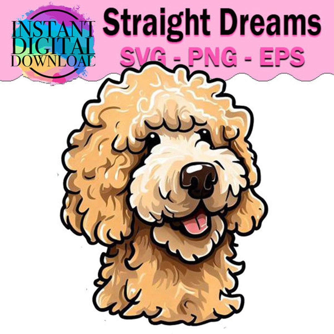 Golden Doodle Dog SVG Files - Etsy