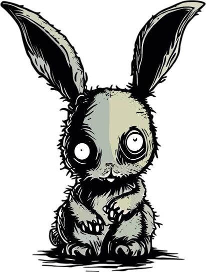 Scary Bunny Drawing