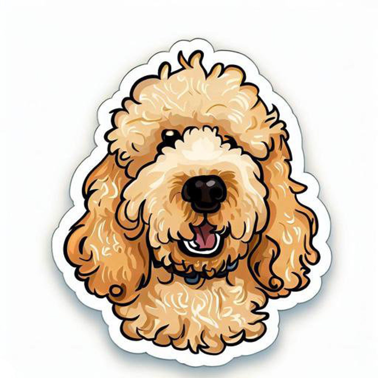 Golden Doodle Dog SVG Files - Etsy