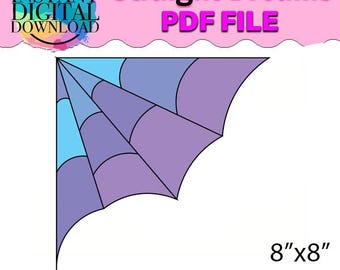 Spider Web Stained Glass Pattern Digital Download - Etsy