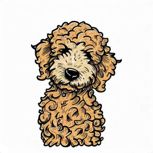 Golden Doodle Dog SVG Files - Etsy