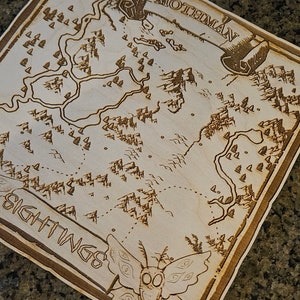 Moth Man - Sighting Map - Fallout 76 Game Prop - Etsy