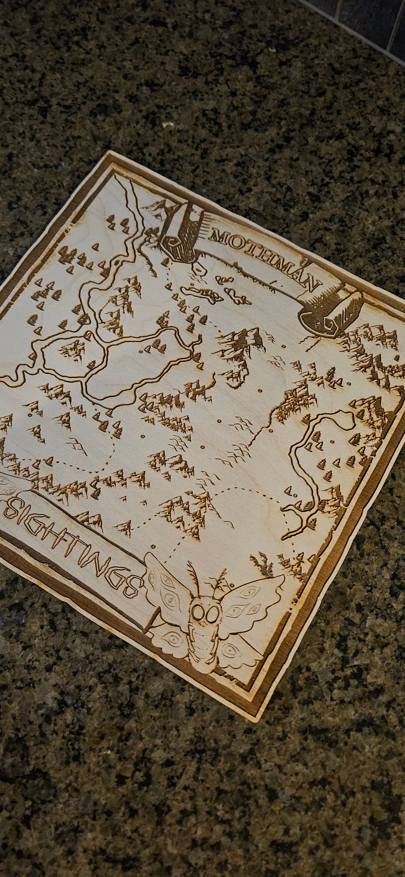 Moth Man - Sighting Map - Fallout 76 Game Prop - Etsy