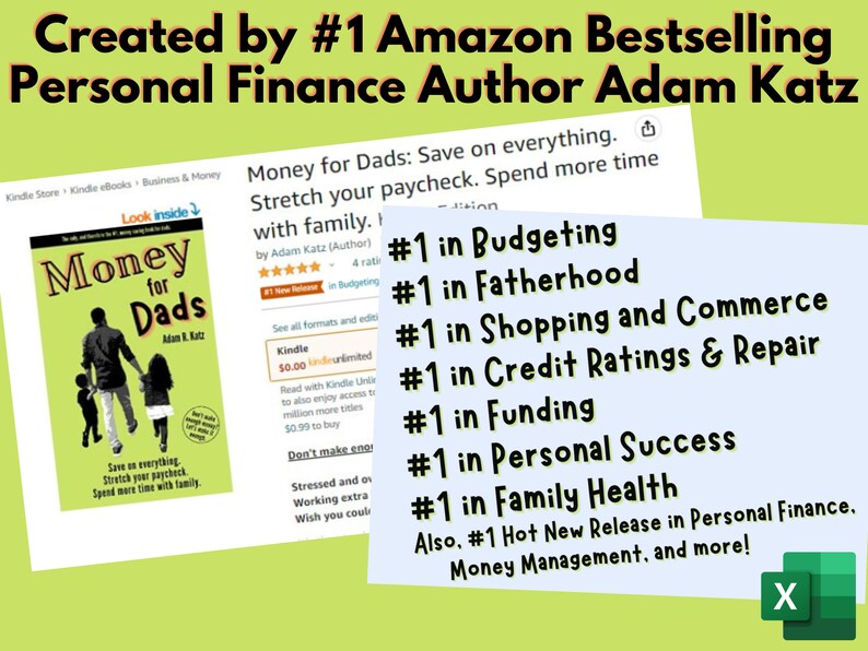 Automated, Easy Monthly Budget Spreadsheet by #1 Bestselling Author ...
