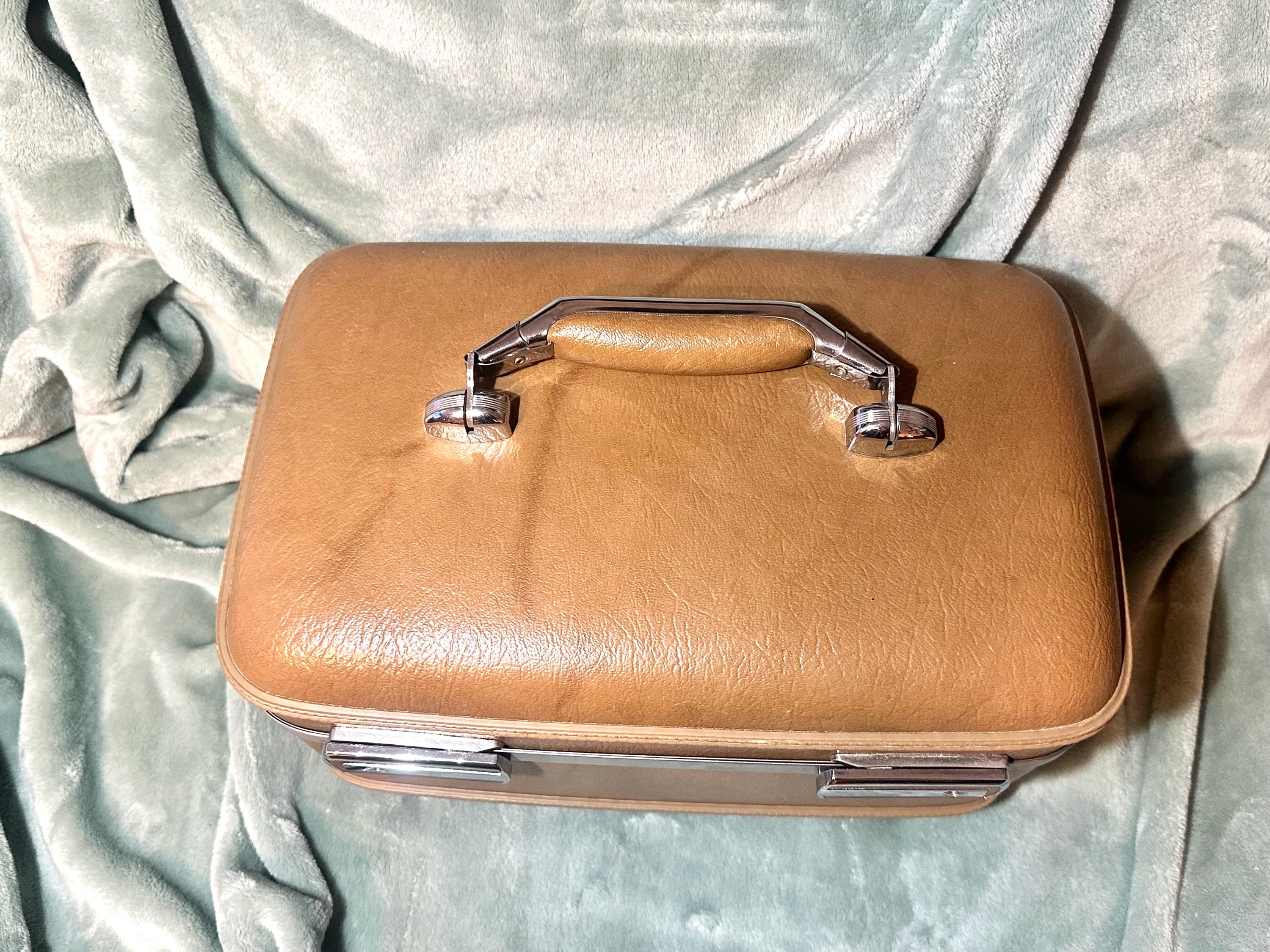 Vintage Brown American Tourister Train Case, Cosmetic Case, Travel Case ...