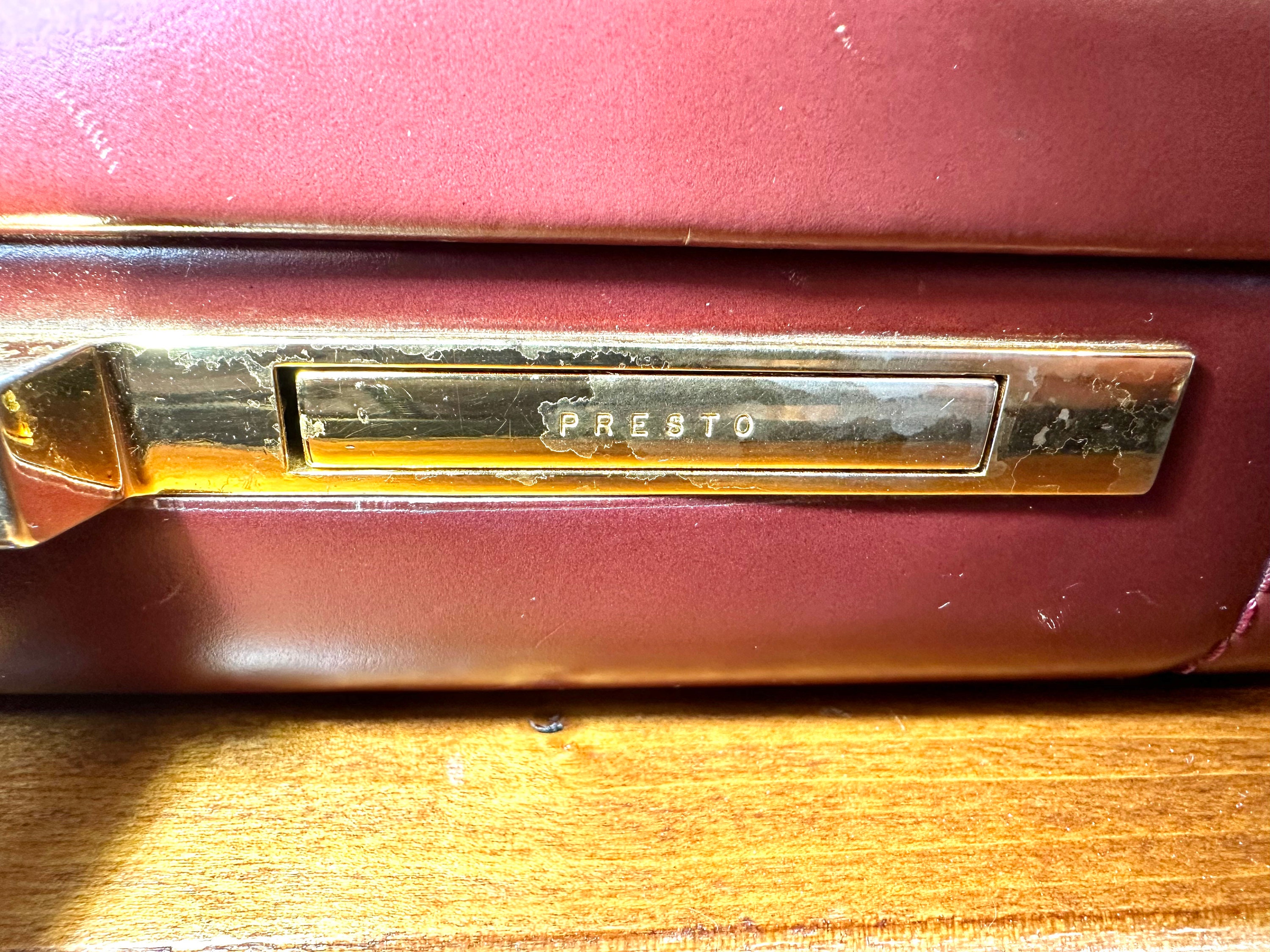 Vintage Attaché Presto Genuine Leather Burgundy Briefcase - Etsy