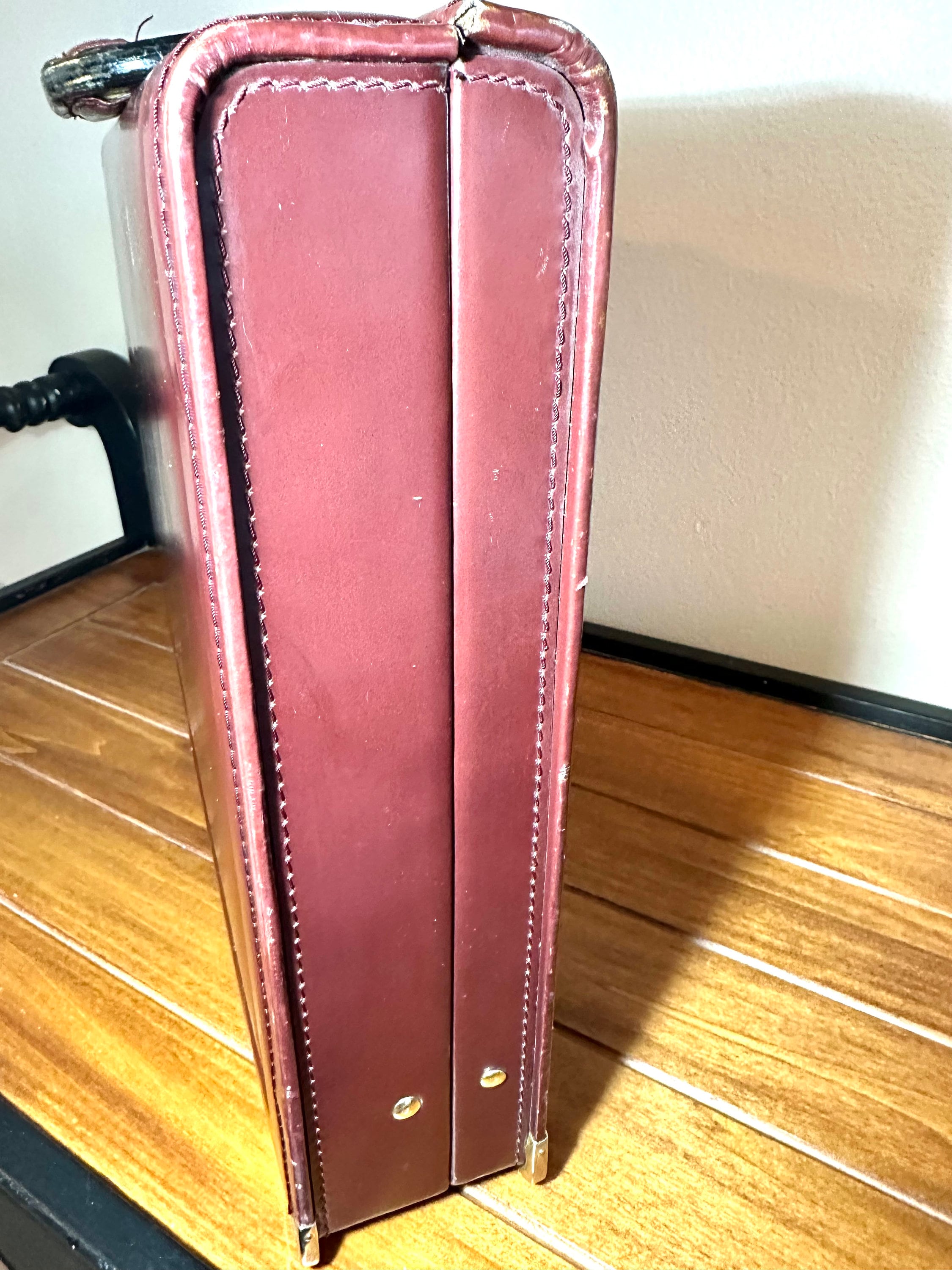 Vintage Attaché Presto Genuine Leather Burgundy Briefcase - Etsy