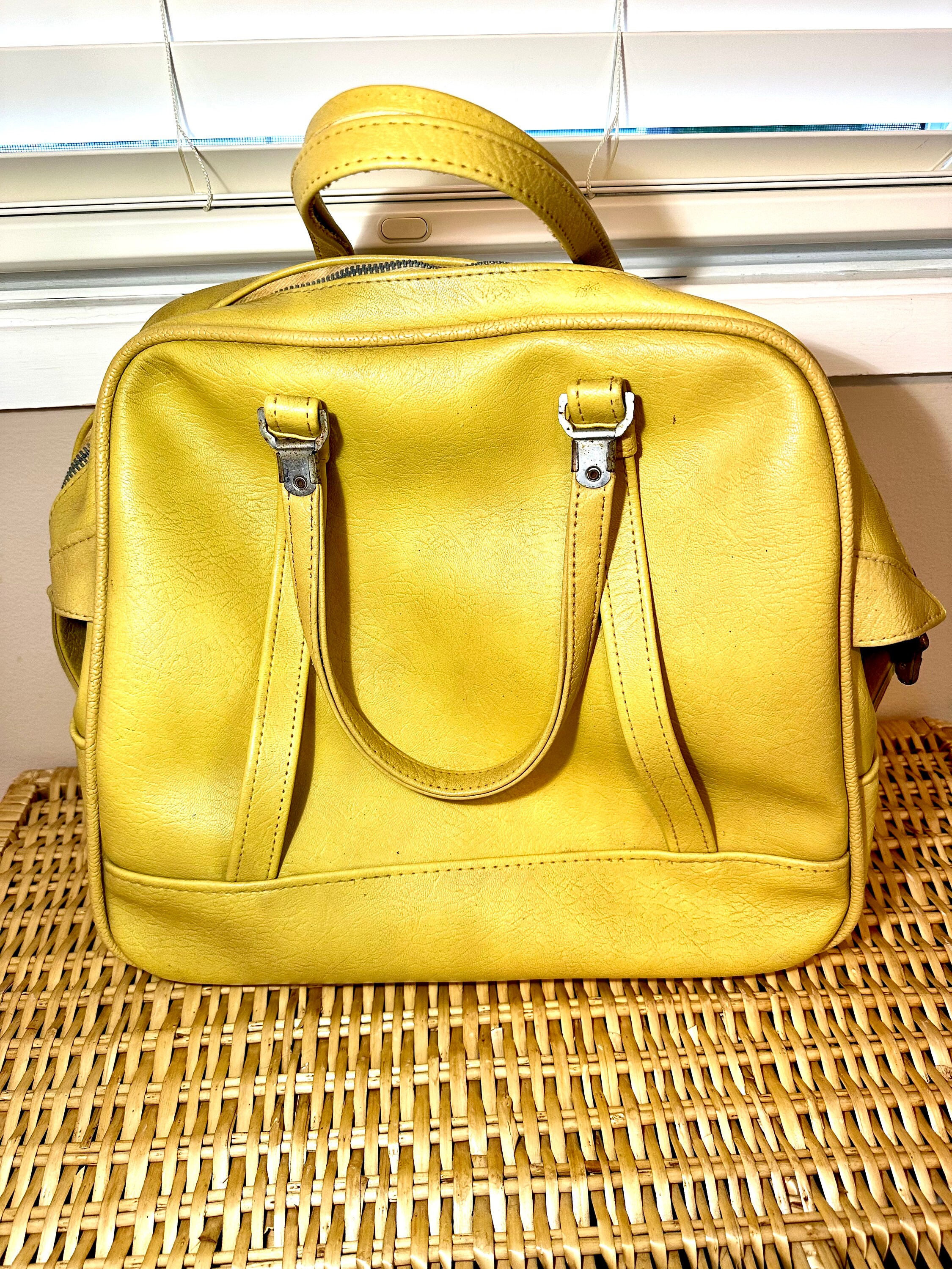 Vintage Yellow American Tourister Carry on Bag, Overnight Bag ...