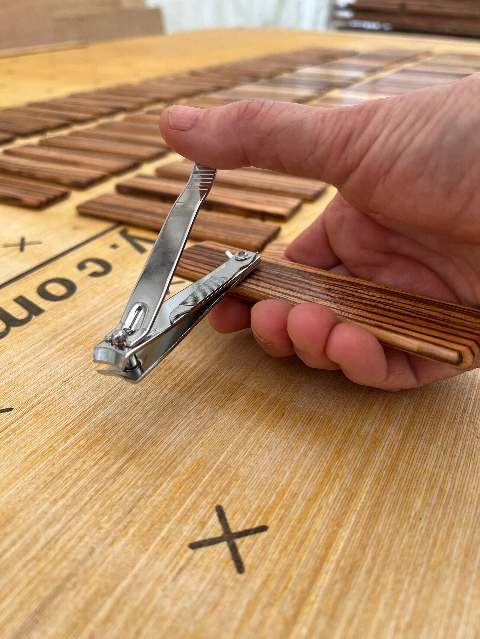 Pivoting Fingernail Clippers on Zebra Wood Base | Hand Mobility Aid for ...