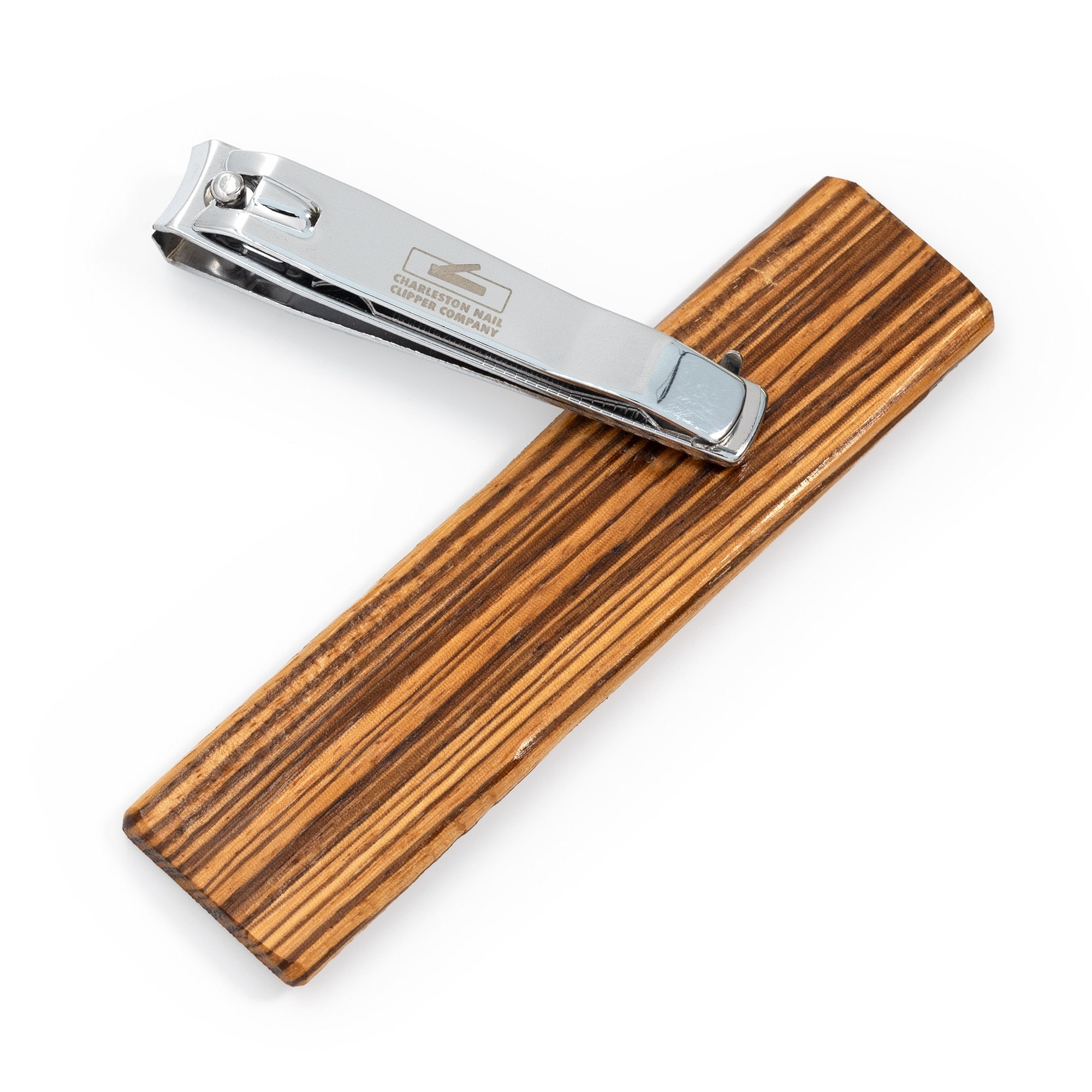 Pivoting Fingernail Clippers on Zebra Wood Base | Hand Mobility Aid for ...