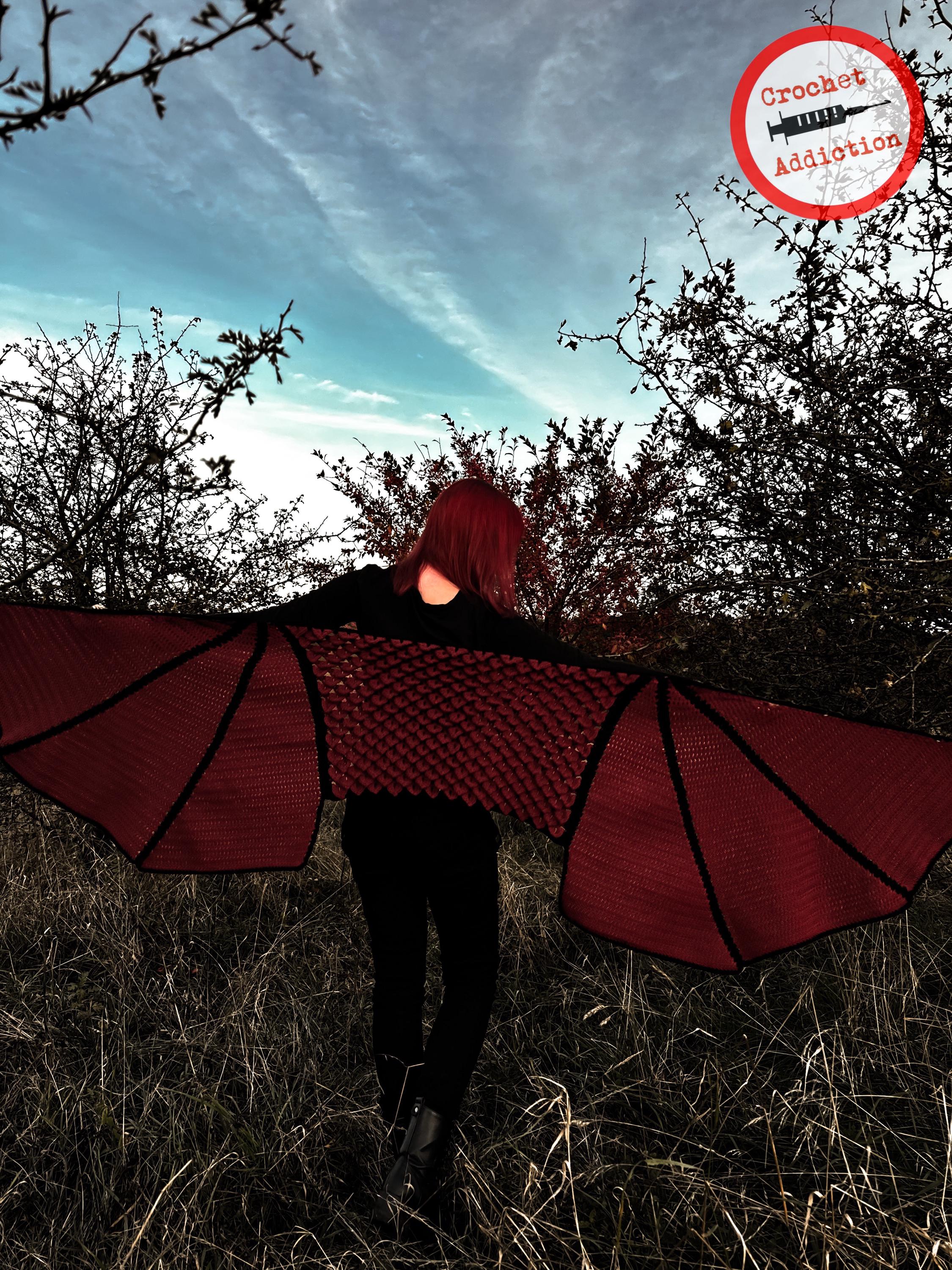 DRAGONNA Shawl Cape Crochet Pattern. Pdf File, Digital Chart ...
