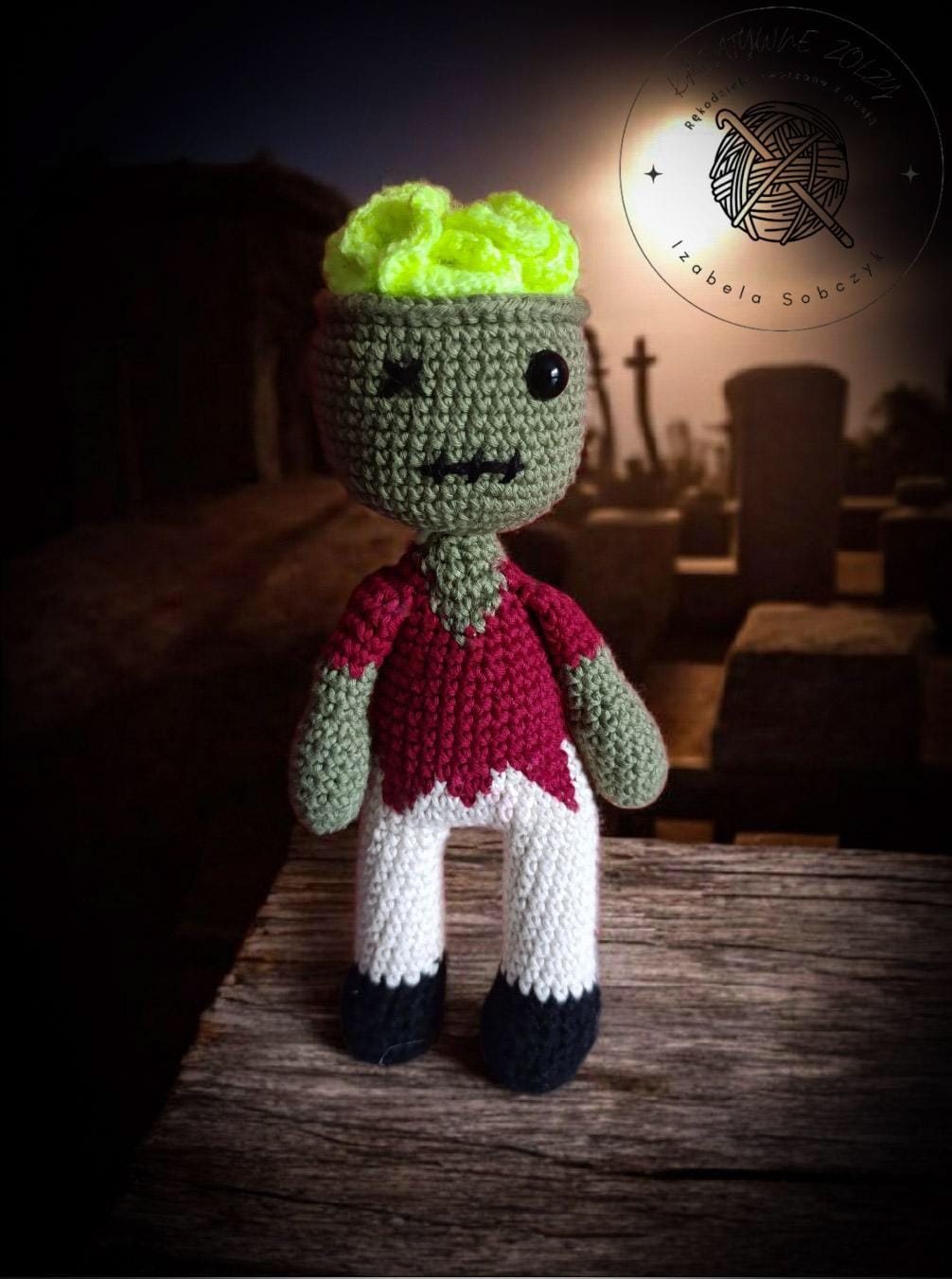 Rotbert the Zombie Amigurumi Crochet Pattern: Halloween Toy (PDF ...