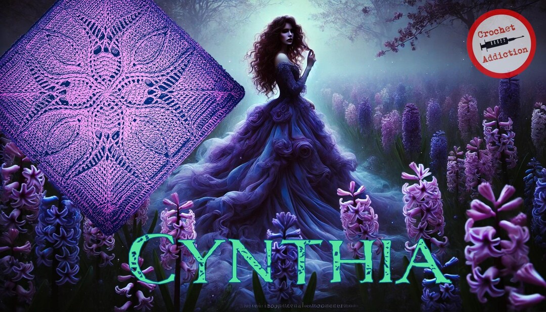 CYNTHIA Square Crochet Motif. Pdf File, Pattern. Digital Chart ...