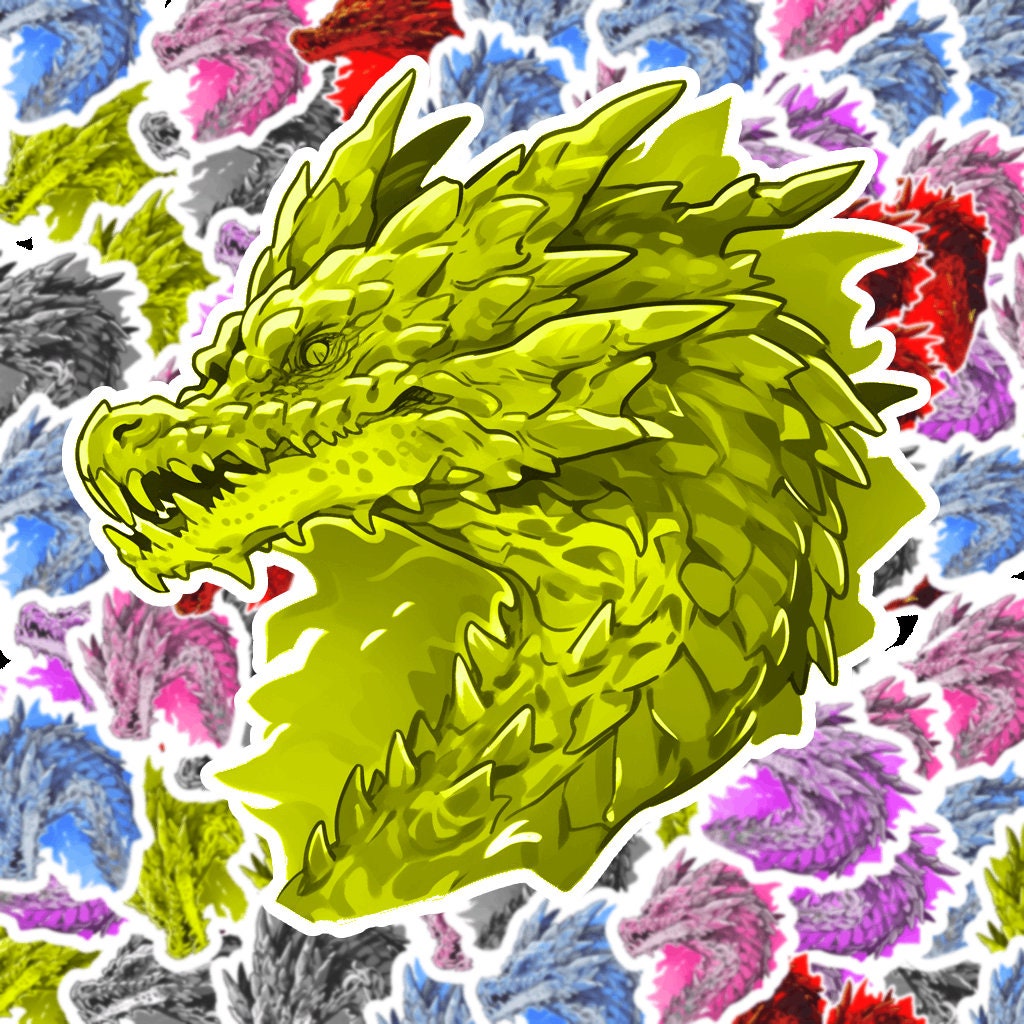 Chroma Dragon Stickers DND Dungeons and Dragons Vinyl Decal Colorful ...