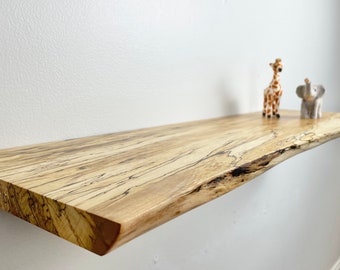 Live Edge Spalted Maple Shelf - Etsy