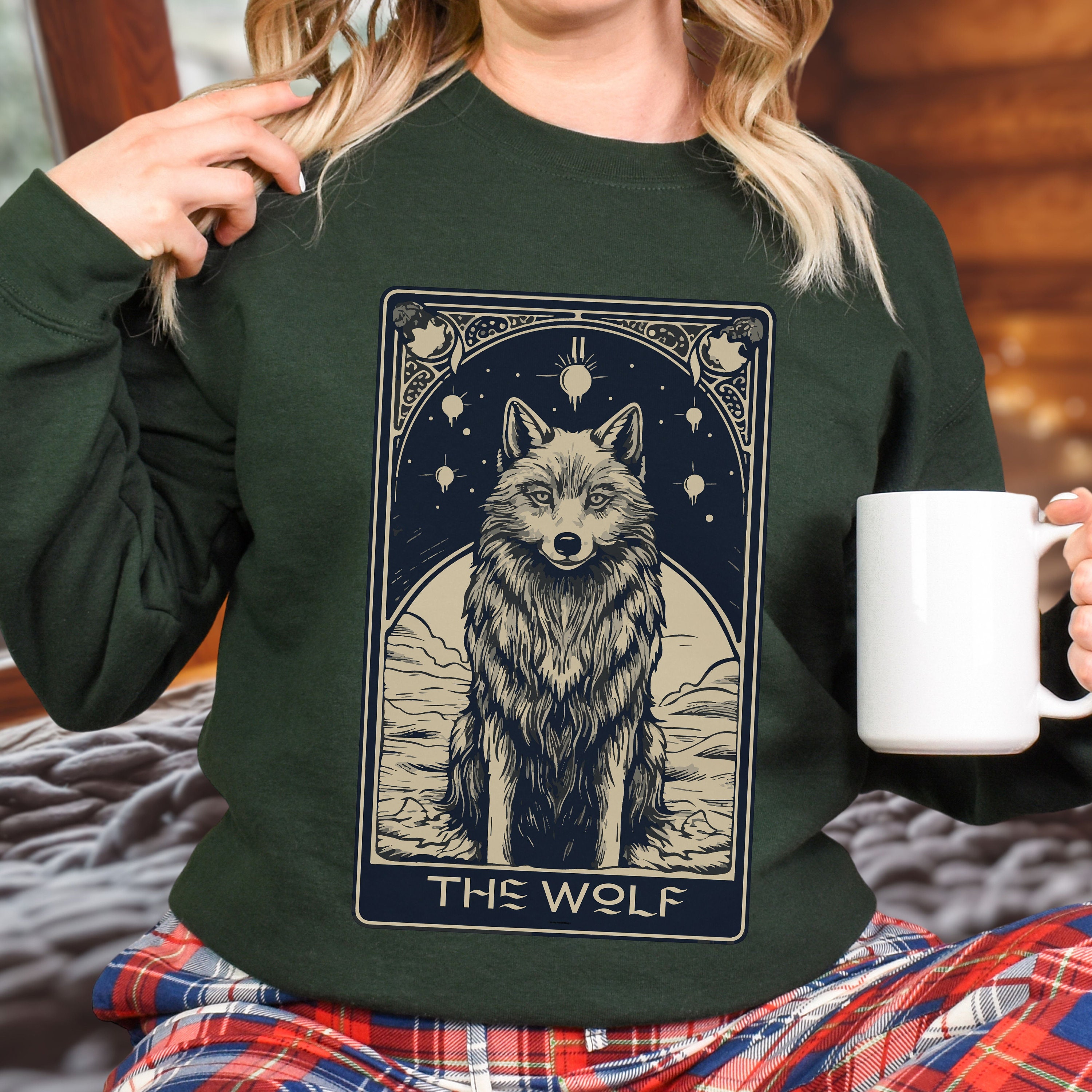 Wolf Tarot Card Shirt, the Wolf Sweatshirt, Trendy Goblincore Clothing ...