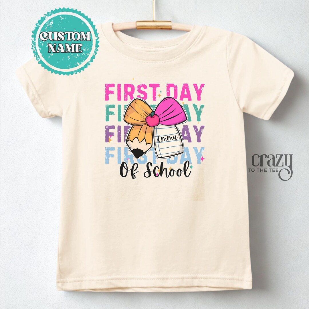 First Day of School Shirt, First Day of Preschool Tshirt, Toddler First ...