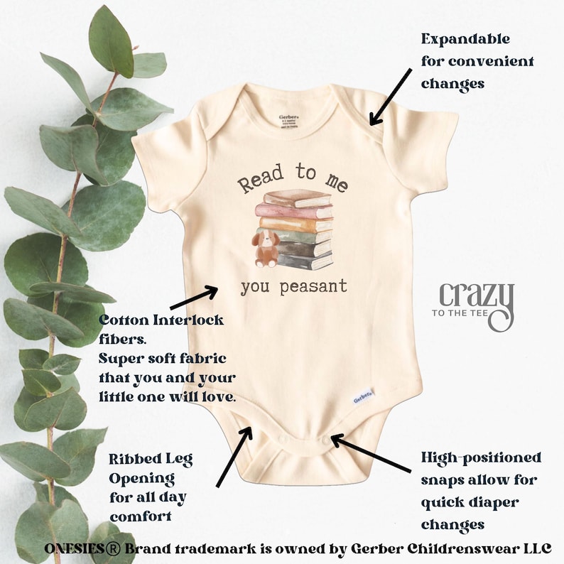 Read to Me You Peasant Baby Onesie®, Baby Reader Bodysuit for Newborn ...