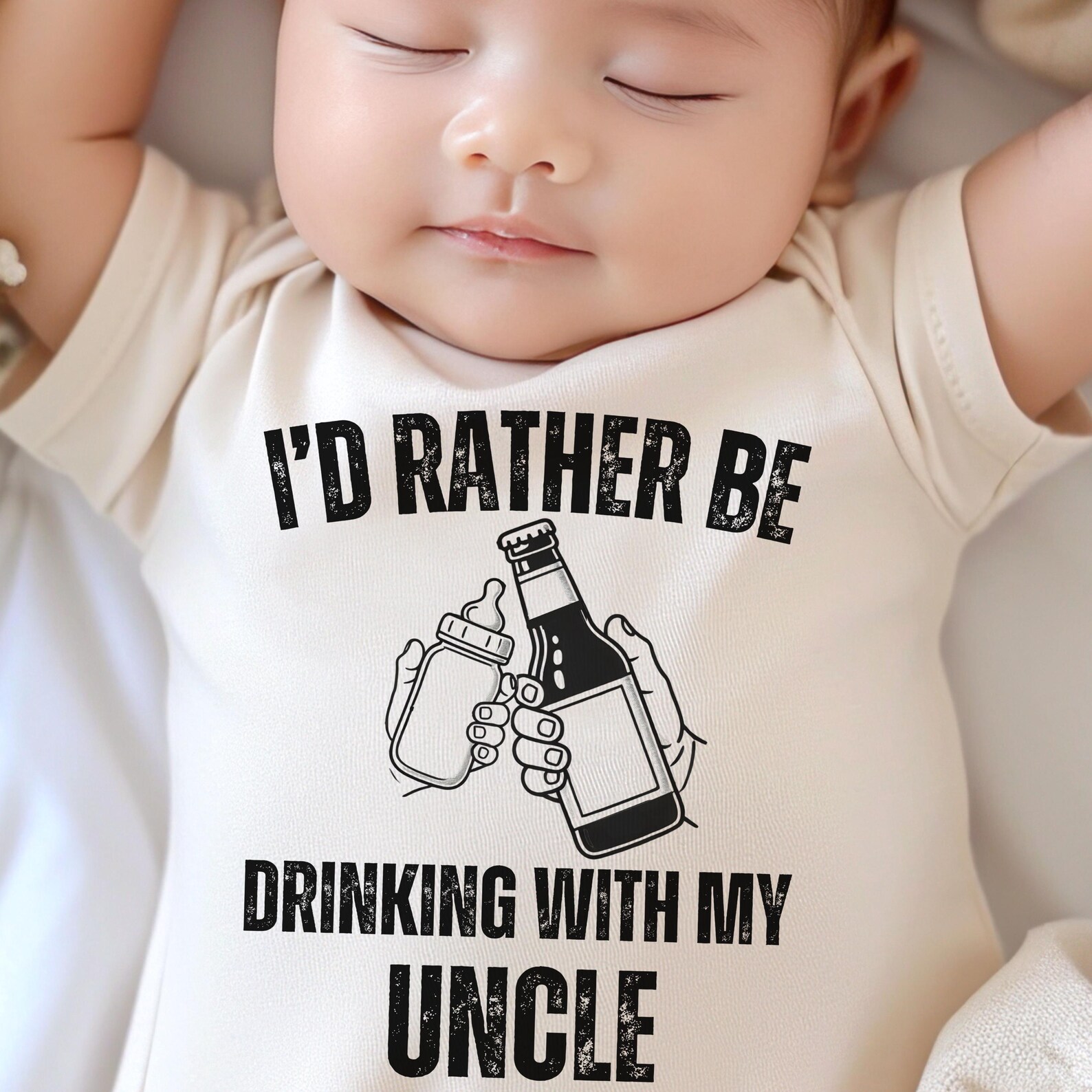 Id Rather Be Drinking With My Uncle Baby ONESIE®, Uncle Baby ONESIES ...