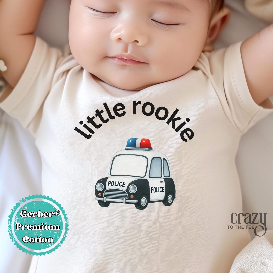 Little Rookie Police Onesies® Brand Cute Natural Bodysuit Police Baby ...