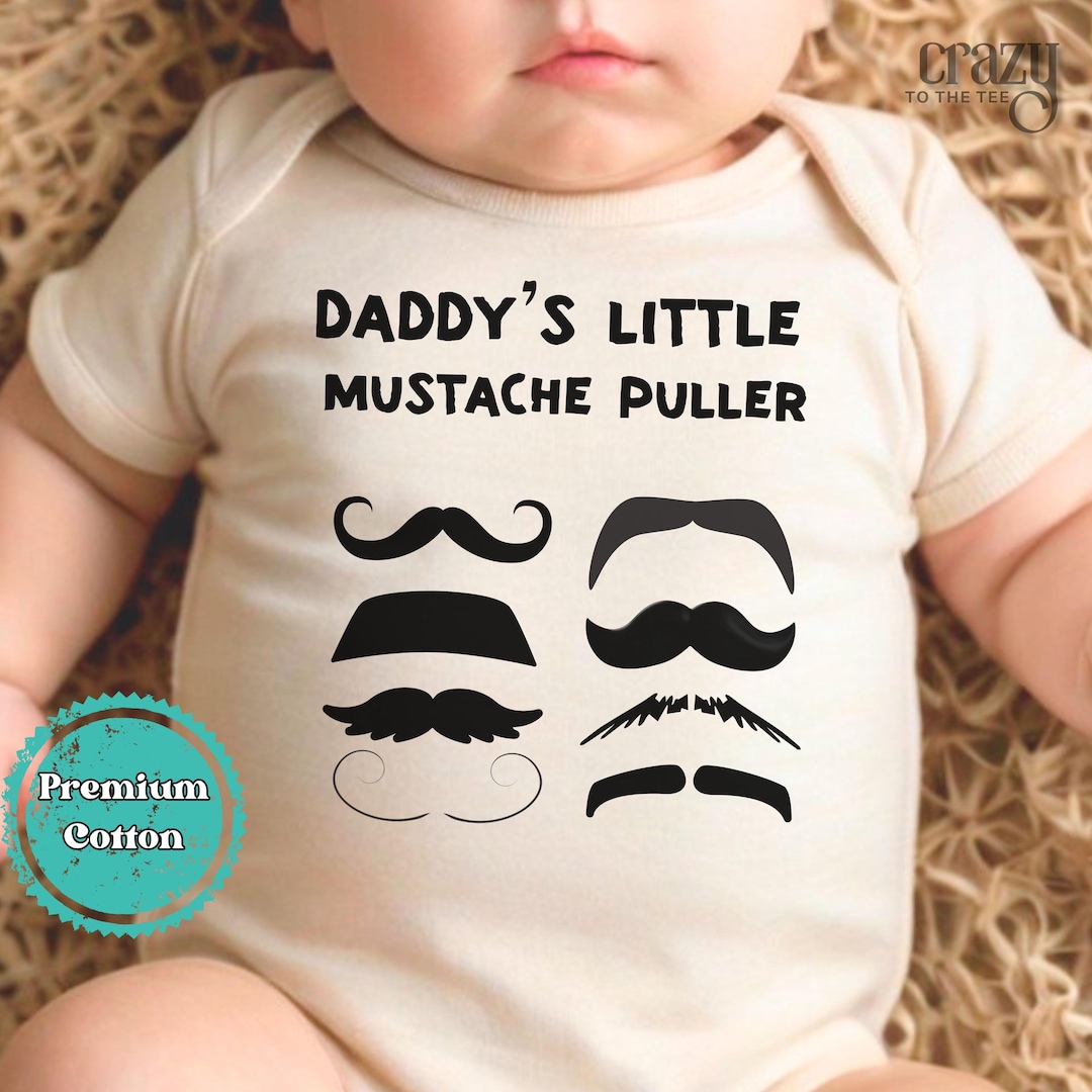 Daddy's Little Mustache Puller Baby Onesie® Brand Bodysuit, Funny Dad ...