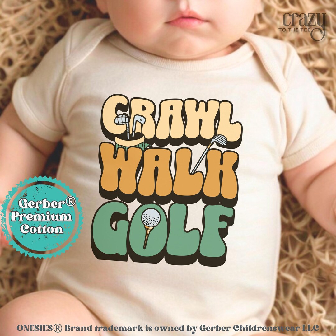 Crawl Walk Golf ONESIE® Brand, Baby Bodysuit, Baby Golf Gift for Baby ...