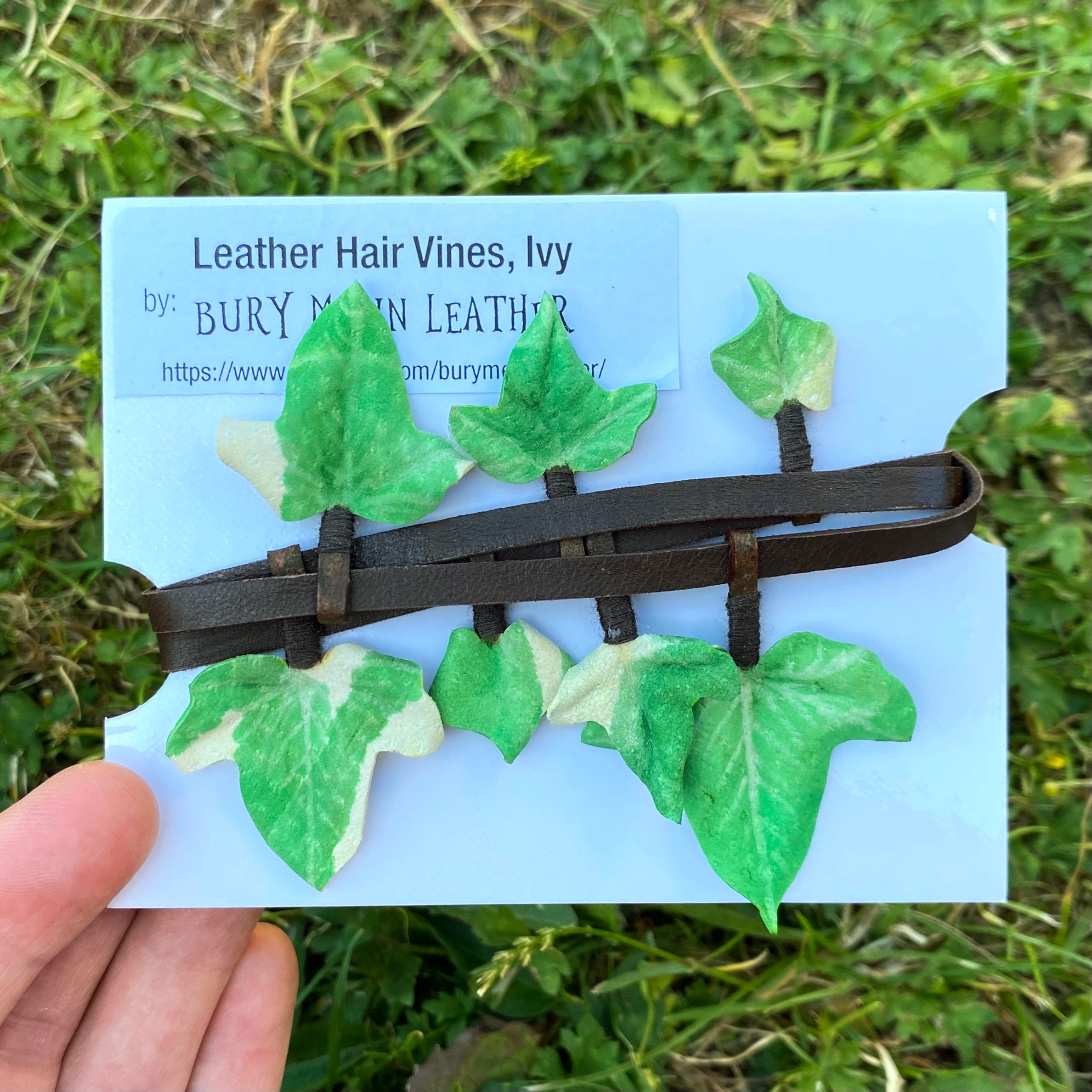 Leather Hair Ivy Wrap, Fairy Hair Accessory, Woodland, Elvish, English ...