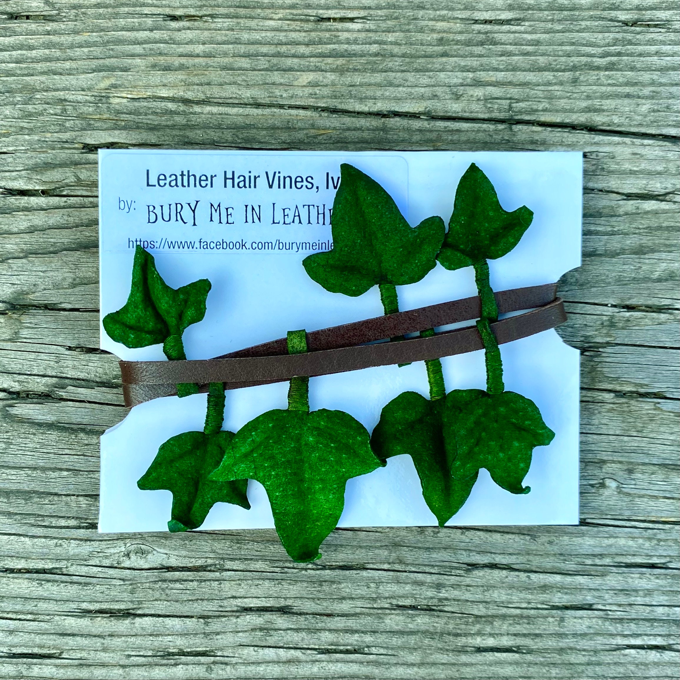 Leather Hair Ivy Wrap, Fairy Hair Accessory, Woodland, Elvish, English ...