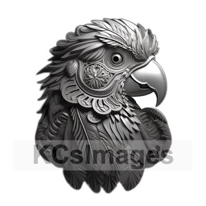Parrot, 4K Grayscale Image for Laser Engraving, Digital Download - Etsy