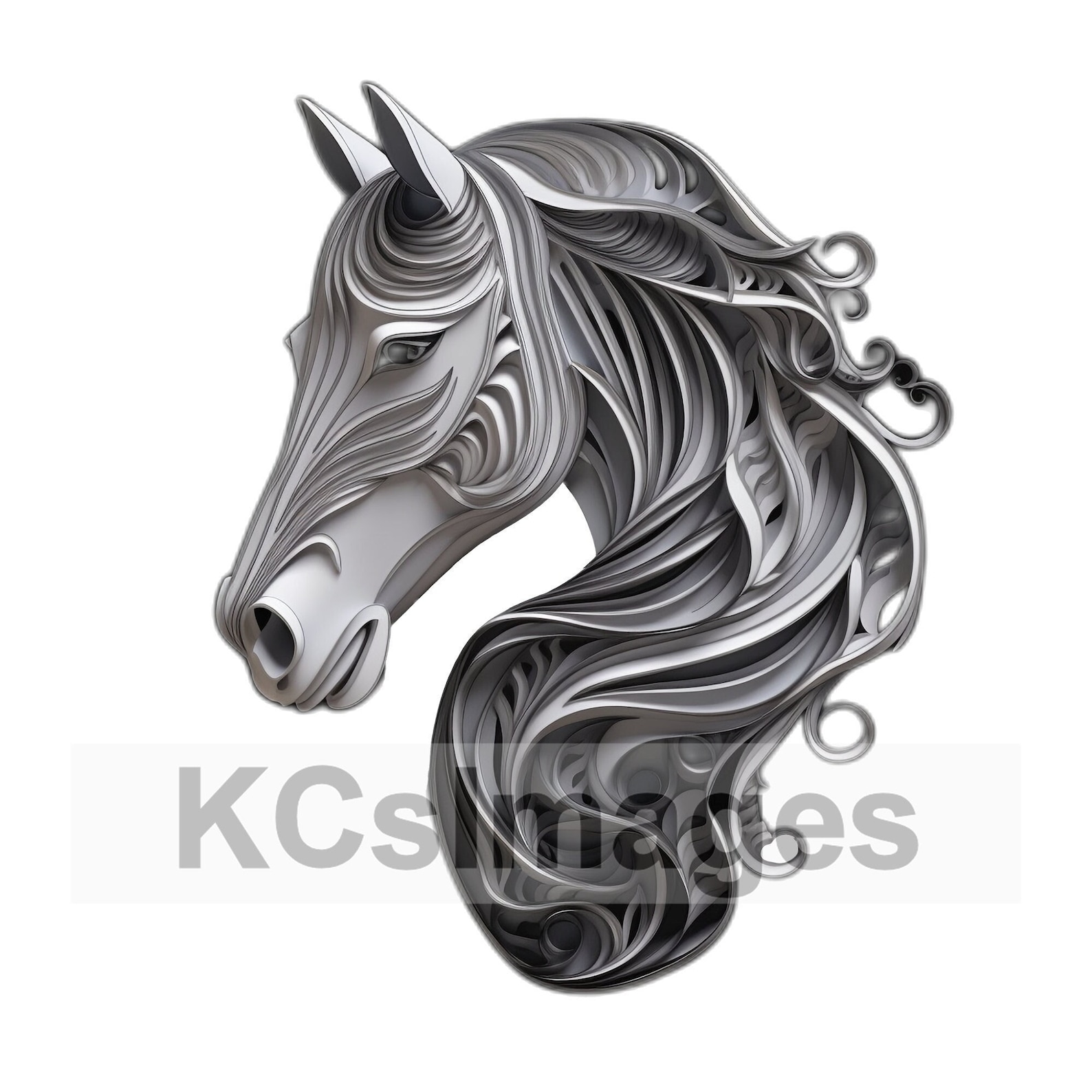 Horse (2), 4K Grayscale Image for Laser Engraving, Digital Download - Etsy