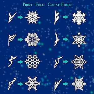 Paper Snowflake Patterns - 25 Printable DIY Designs (digital Download ...