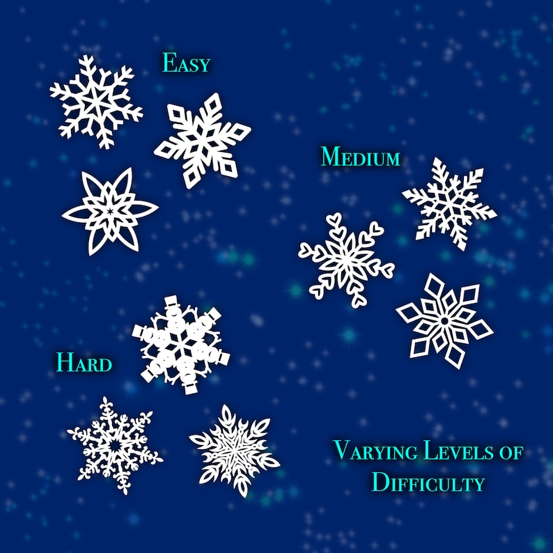 Paper Snowflake Patterns - 25 Printable DIY Designs (digital Download ...