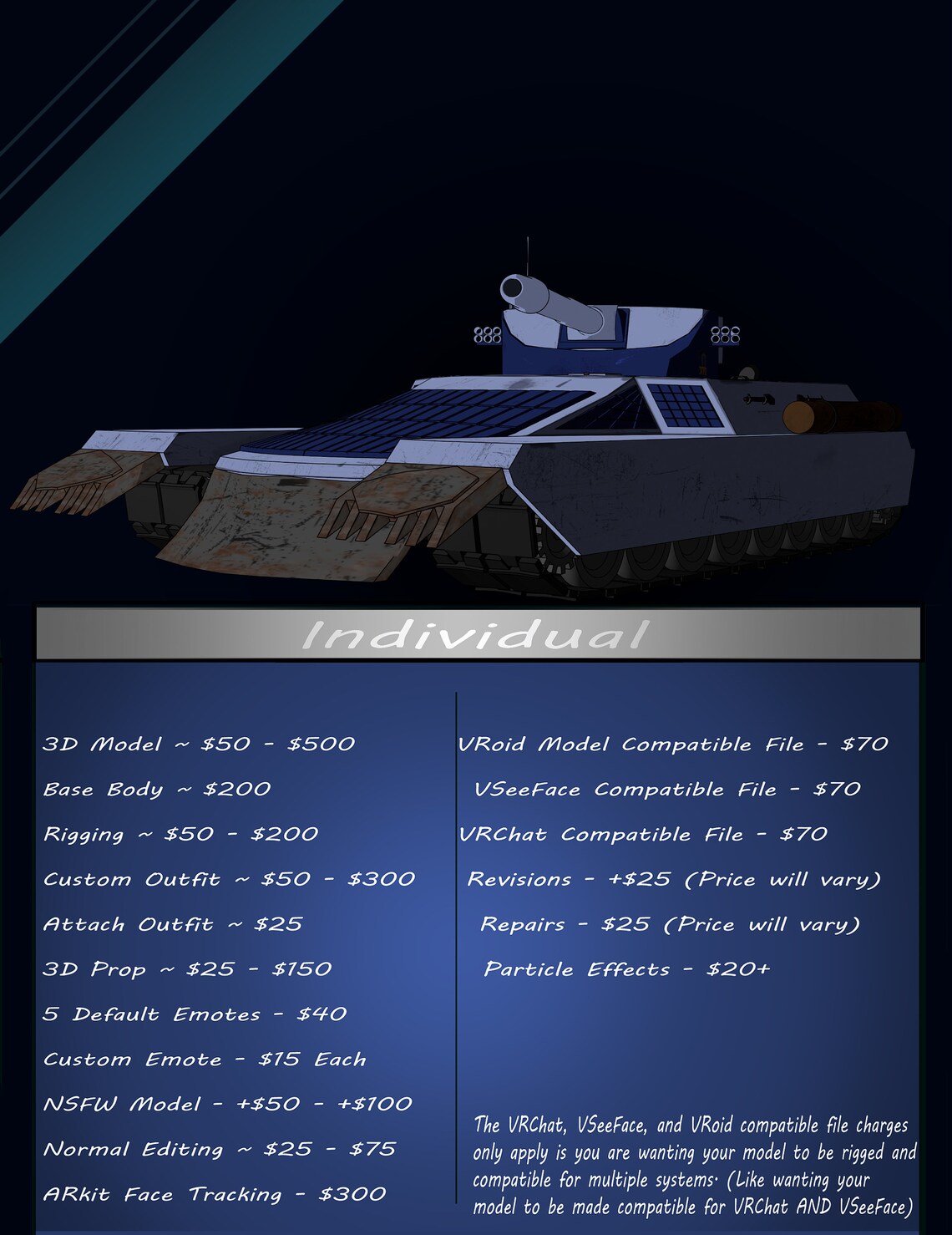 Custom 3D Models Vtuber Vrchat Model Repair - Etsy