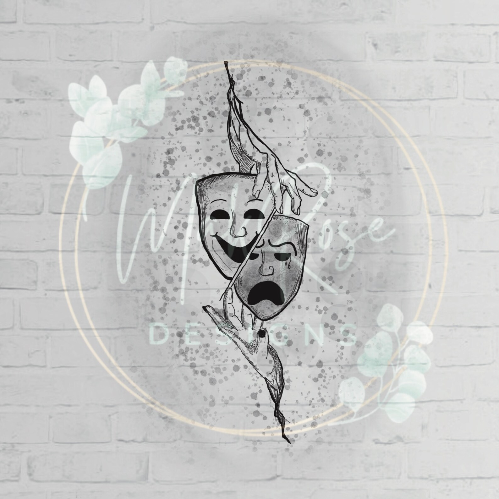 Comedy/tragedy Mask Instant Digital Download (JPEG, PNG, PDF) - Etsy