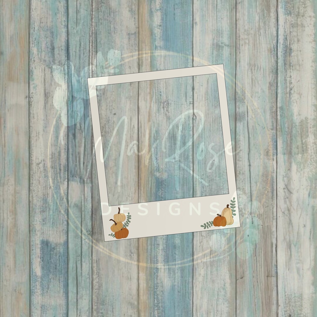 Fall Pumpkin Polaroid Frame Instant Digital Download JPEG - Etsy
