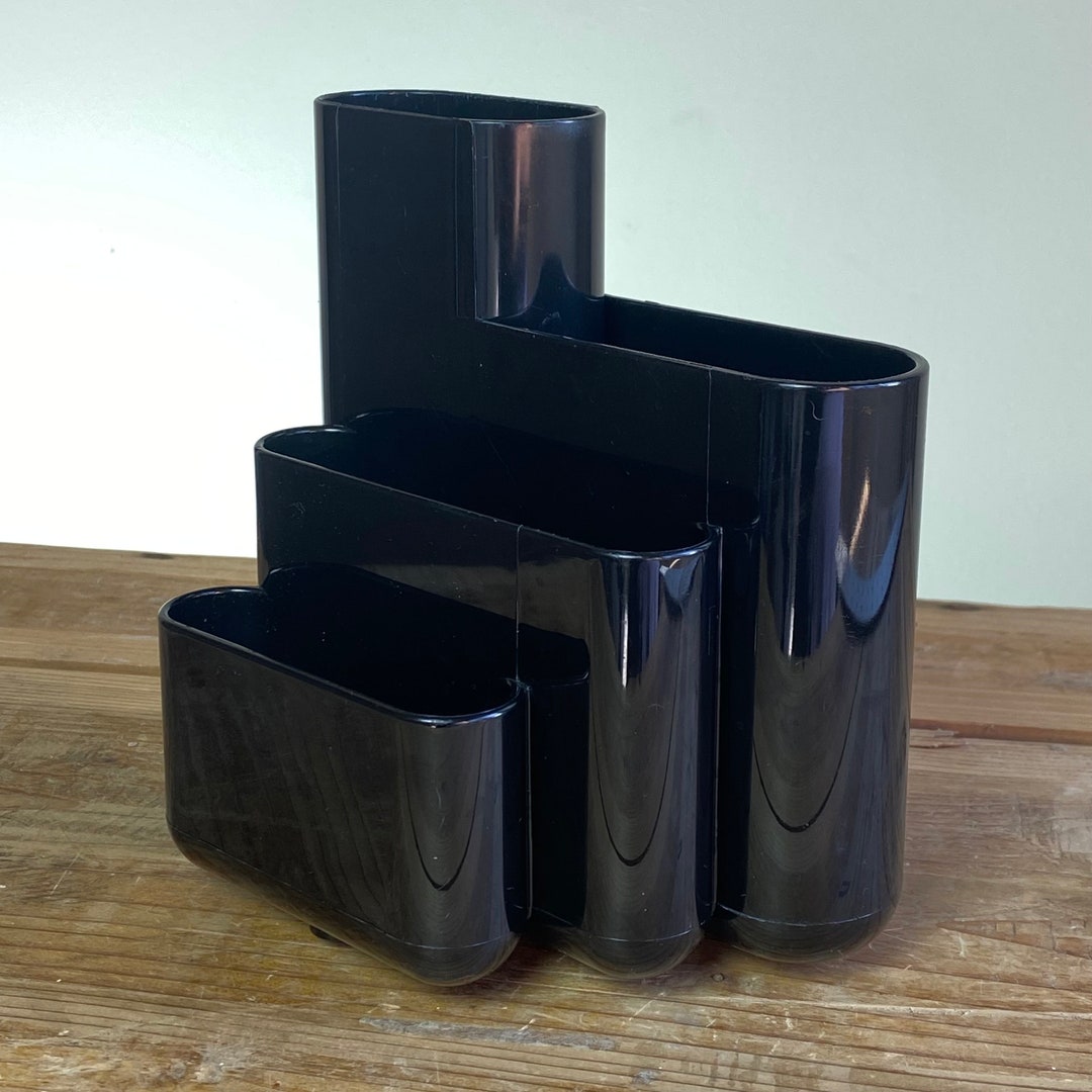 Vintage TENEX 200 Class Modular Desk Organizer Black Modernist Made in ...