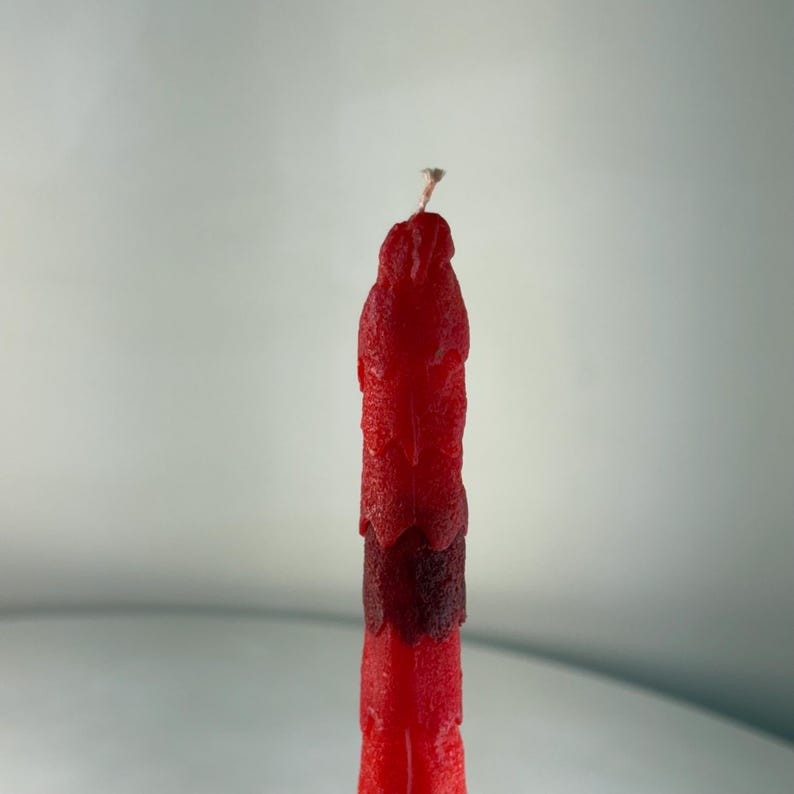 Pair of New Old Stock Red and Black Vintage Gothic 15” Tall Taper ...