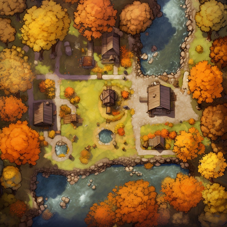 Fall Autumn Battle Map Bundle, 200+ Pack of High Detail Role Playing ...