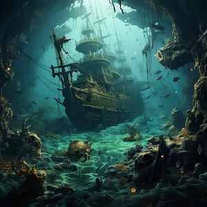 Underwater Maps, 250+ Pack Bundle of High Detail Role Playing Battle ...