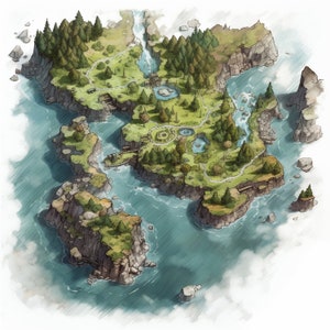 Island Battle Maps, 200+ Pack Bundle of High Detail Role Playing Maps ...