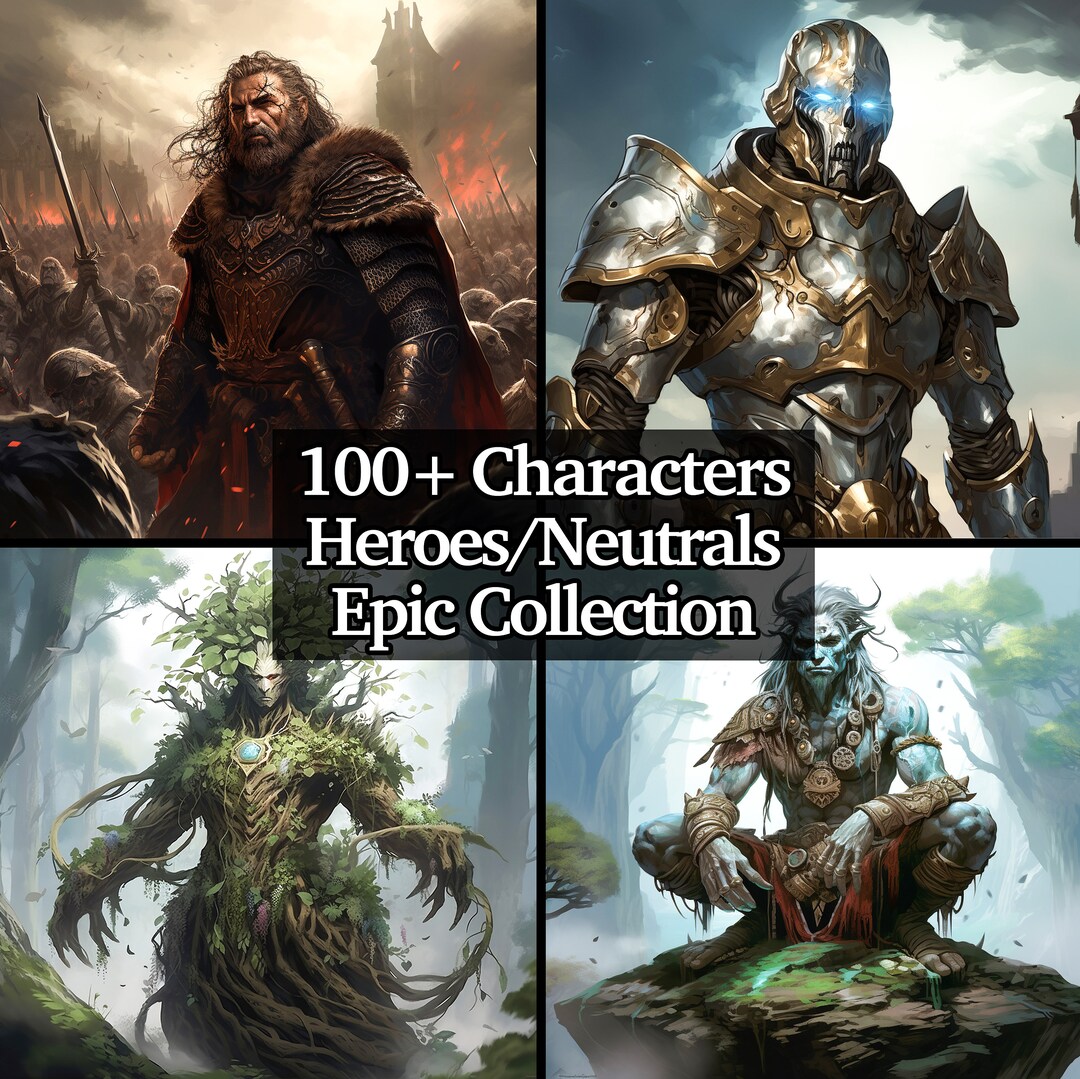 100+ Heroes, Wanderers, Neutrals, & Creatures Variety Bundle, Dungeons ...