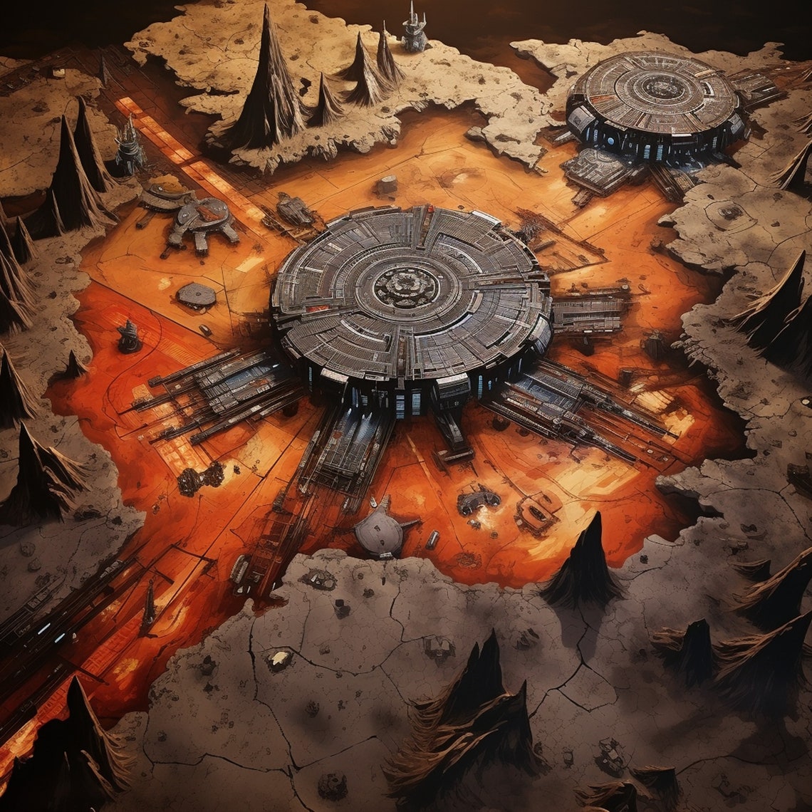 Space Inspired Battle Map Bundle, 150+ Pack of Spacecraft High Detail ...