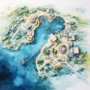 Watercolor Battle Map Bundle, 200+ Pack of High Detail Role Playing ...