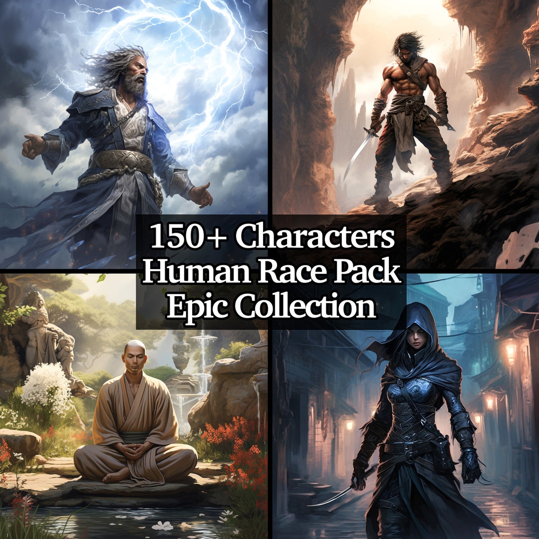 150+ Human Rasse Bundle, PNG Menschen Sammlung, verschiedene Klassen ...