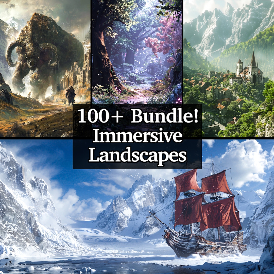 Immersive RPG Landscape Bundle, 100+ Pack of High Detail Environments ...