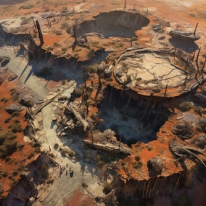 200+ War-torn Apocalyptic Battleground Maps, Bundle of Role Playing Iso ...