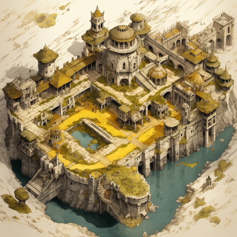 Battle Maps, 150+ Pack of Castle & Structures Maps, High Detail Role ...