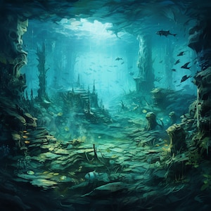Underwater Maps, 250+ Pack Bundle of High Detail Role Playing Battle ...