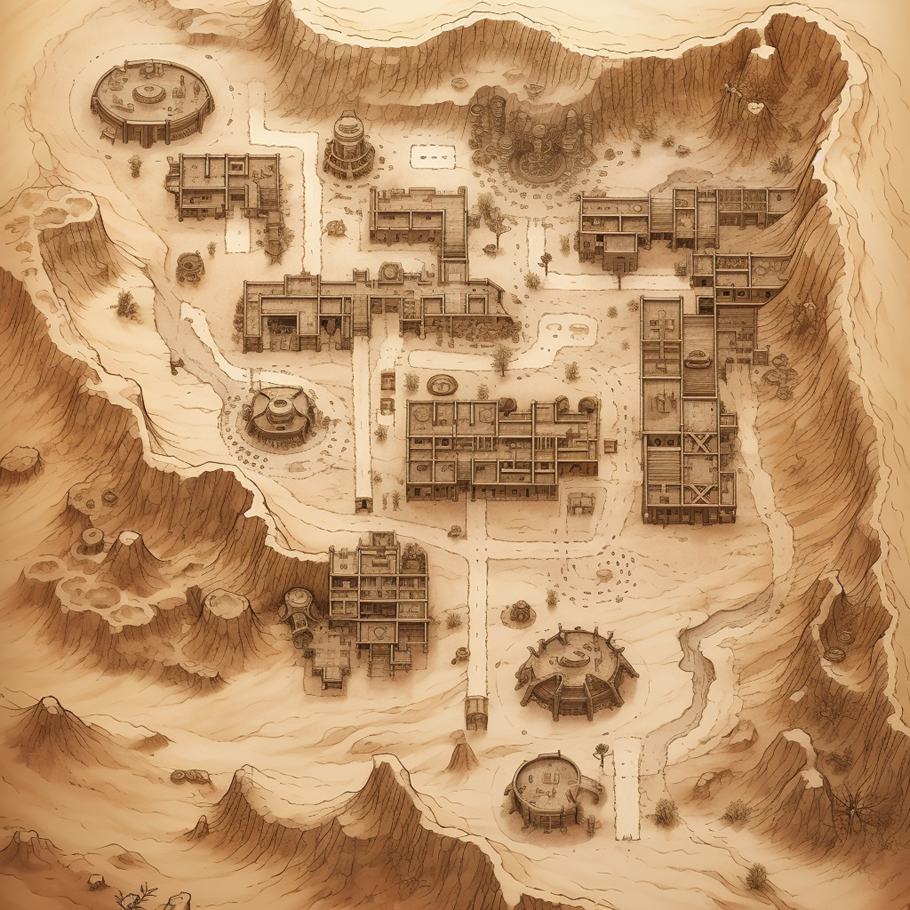 Desert Battle Maps, 200 Pack Bundle of High Detail Role Playing Maps ...